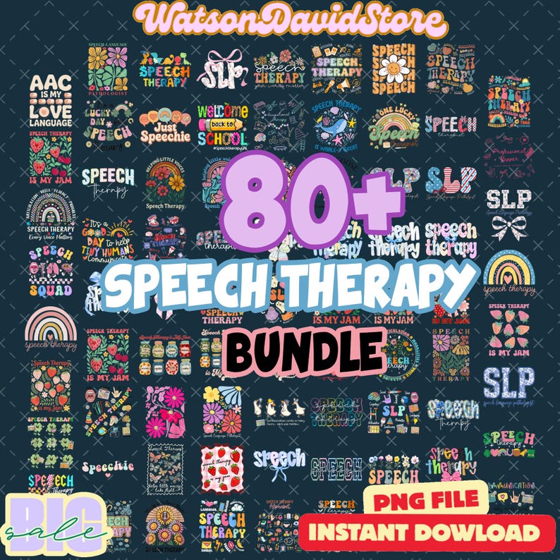 80+ Speech Therapy Bundle Png , SLP Clipart for Speech Language ...