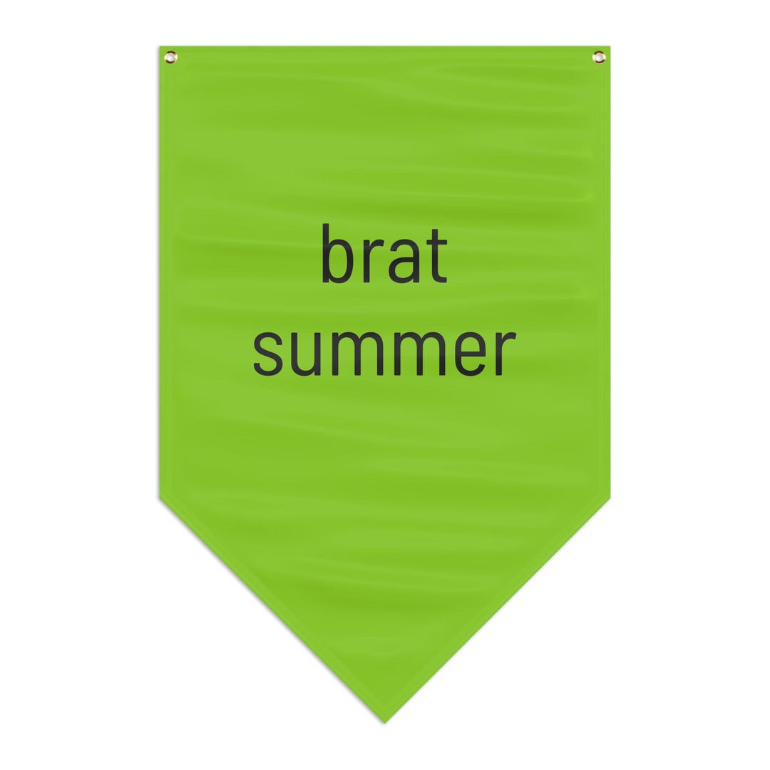 Brat Summer WALL ART Pennant Brat Green Summer Banner Brat Summer ...