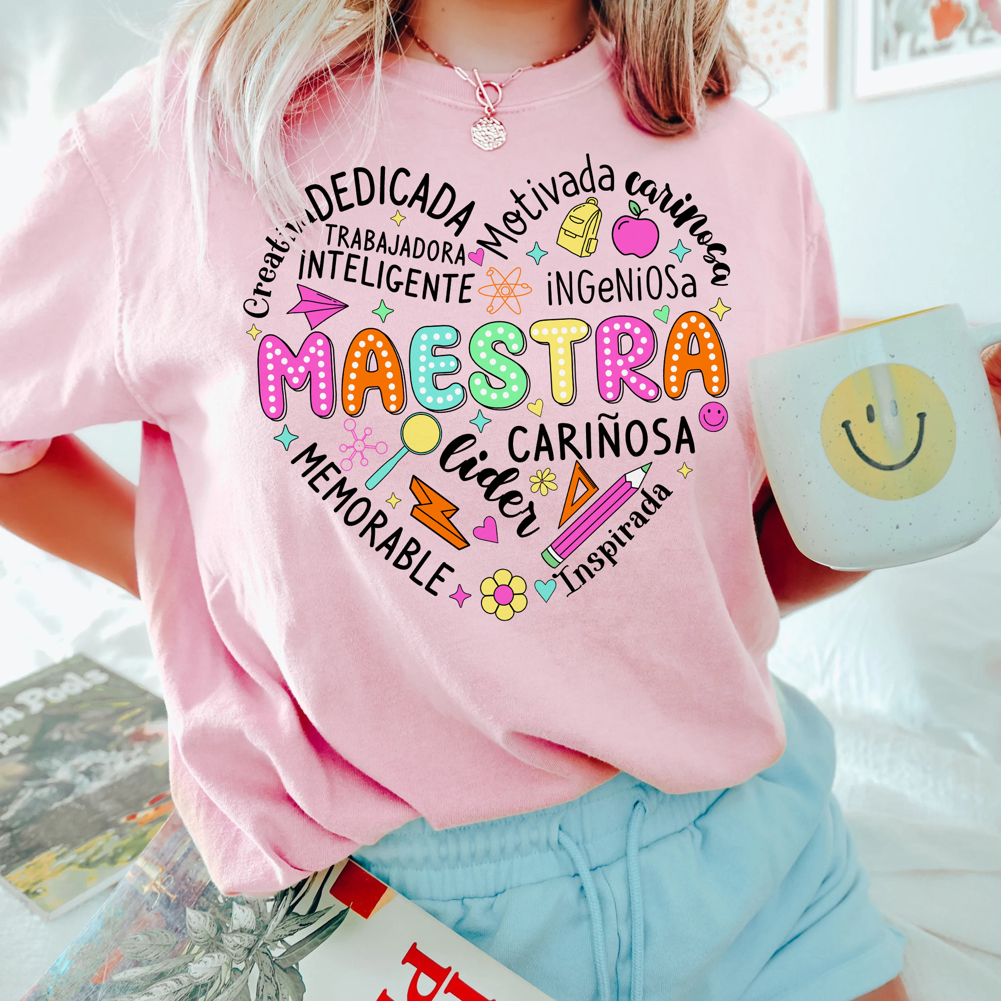 Retro Maestra Word Png, Teacher Life Png, Teach Love Inspire, Spanish ...