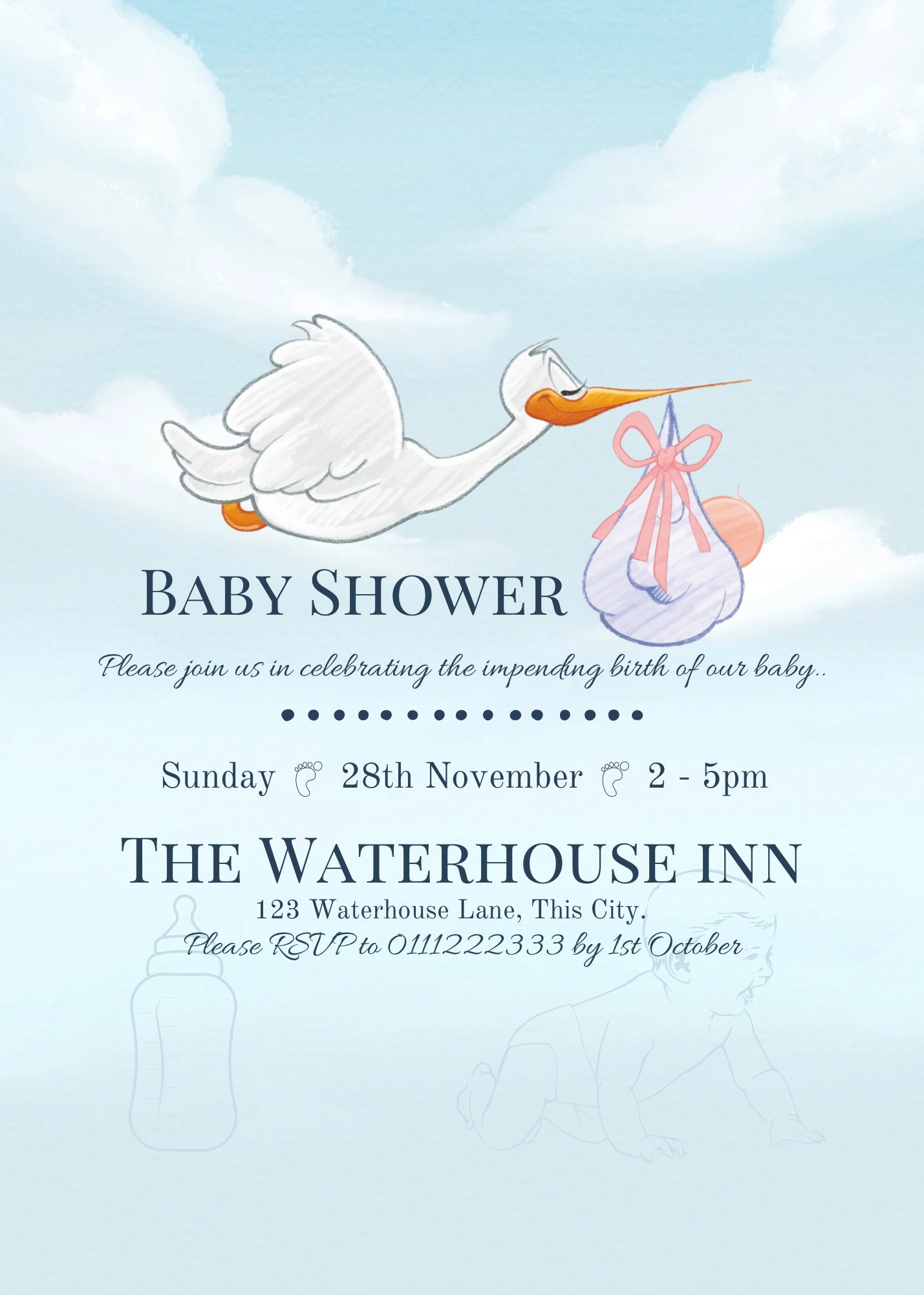 Baby Shower Invitation - Etsy