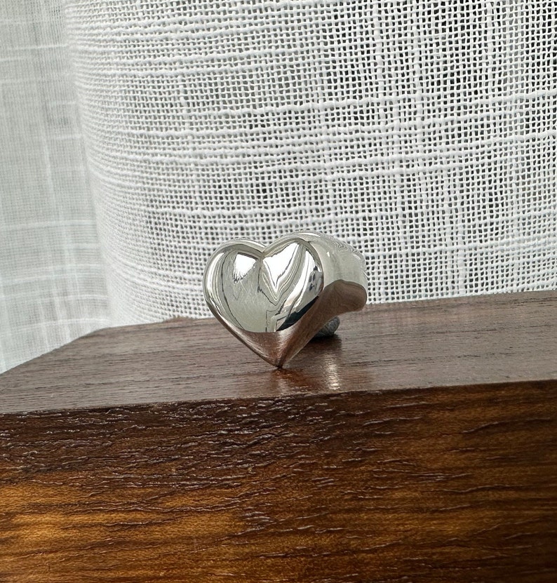 Sterling Silver Heart Ring - Etsy