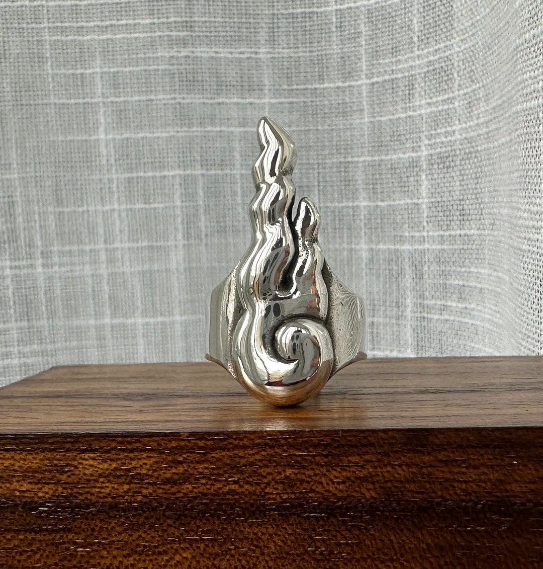 Sterling Silver Flame Ring - Etsy