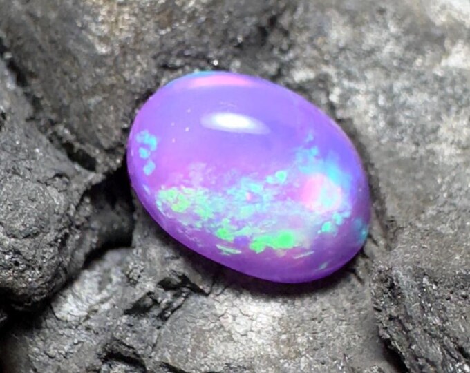 AAA Grade Ethiopian Opal Purple Opal Cabochon Oval Opal Multi Fire Opal ...