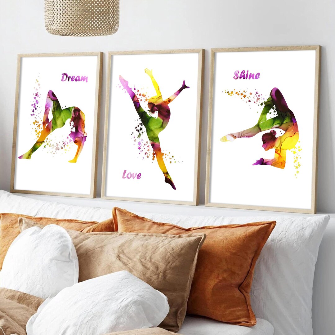 Positive Affirmation Gymnastics Prints, Set of 3 Gymnastic Posters for ...