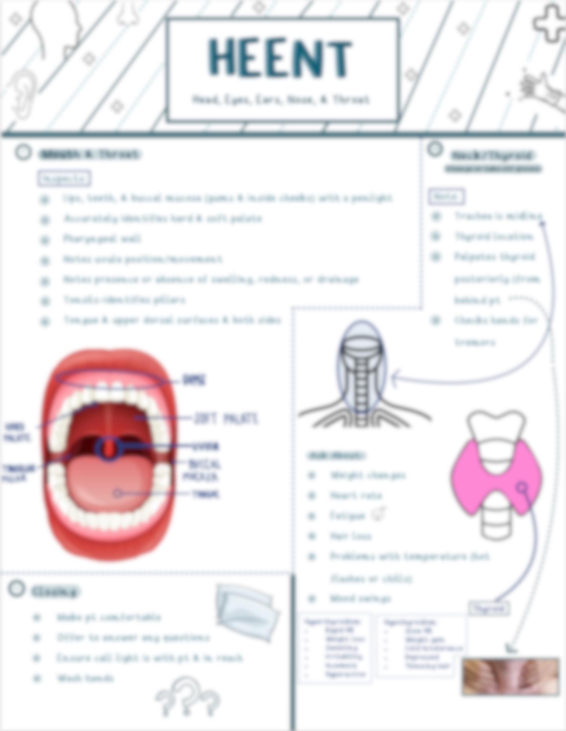 HEENT Assessment - Etsy
