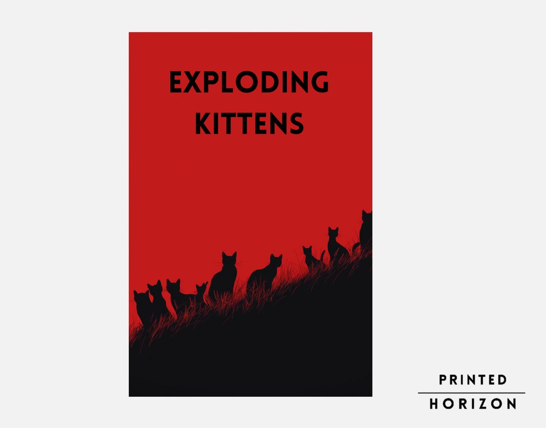 Exploding Kittens Card Game, Downloadable Print, Boardgame Poster ...