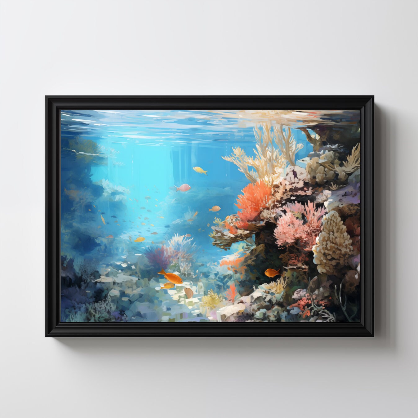 Great Barrier Reef Art, Coral Reef Painting, Australian Souvenir ...