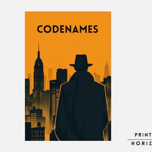 Codenames Board Game, Downloadable Print, Boardgame Poster, Family ...