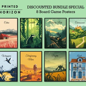8 Board Game Posters Bundle, Downloadable Print, Boardgame Poster ...