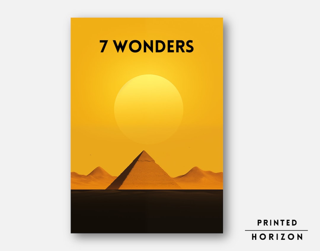 7 Wonders Board Game, Downloadable Print, Boardgame Poster, Family ...