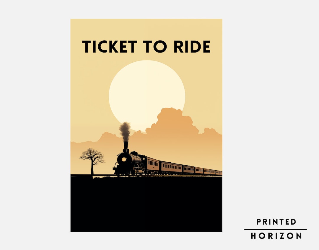 Ticket to Ride Board Game, Downloadable Print, Boardgame Poster, Family ...