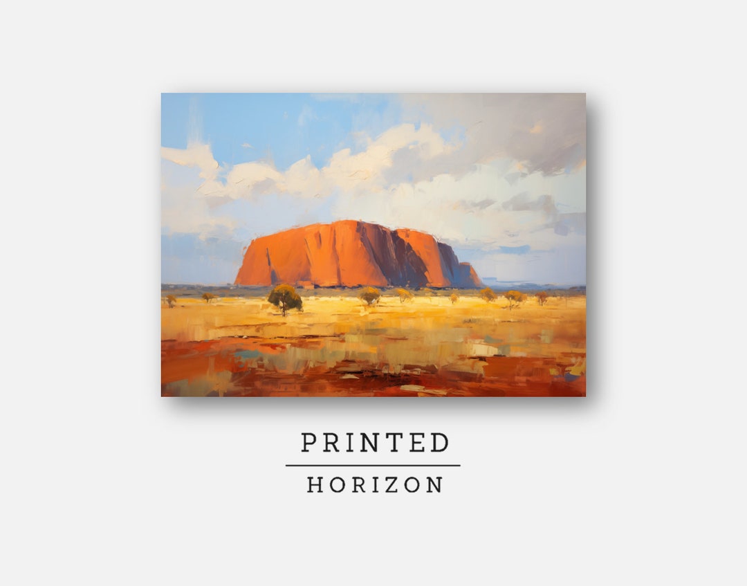 Uluru Art, Ayers Rock Print, Sunrise Print, Australia Souvenir ...