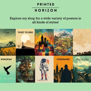 Ticket to Ride Board Game, Downloadable Print, Boardgame Poster, Family ...