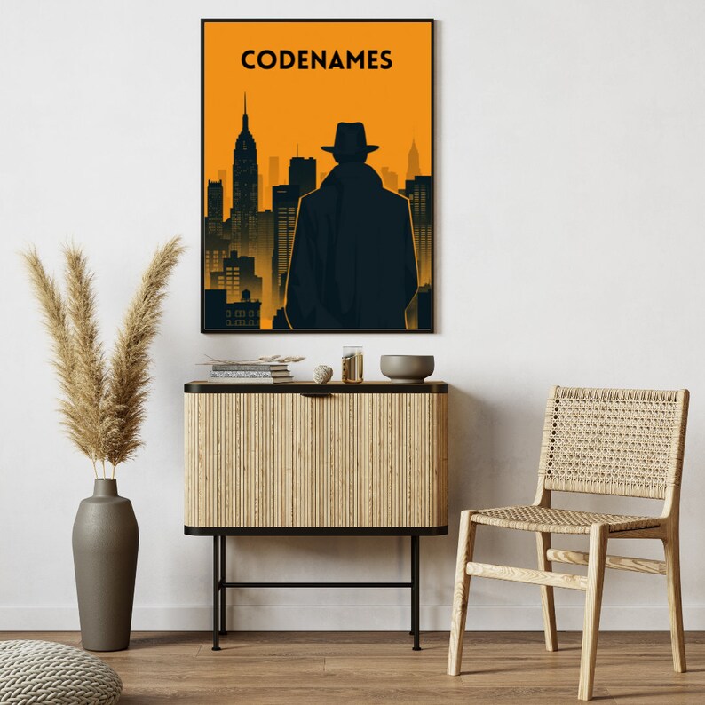 Codenames Board Game, Downloadable Print, Boardgame Poster, Family ...