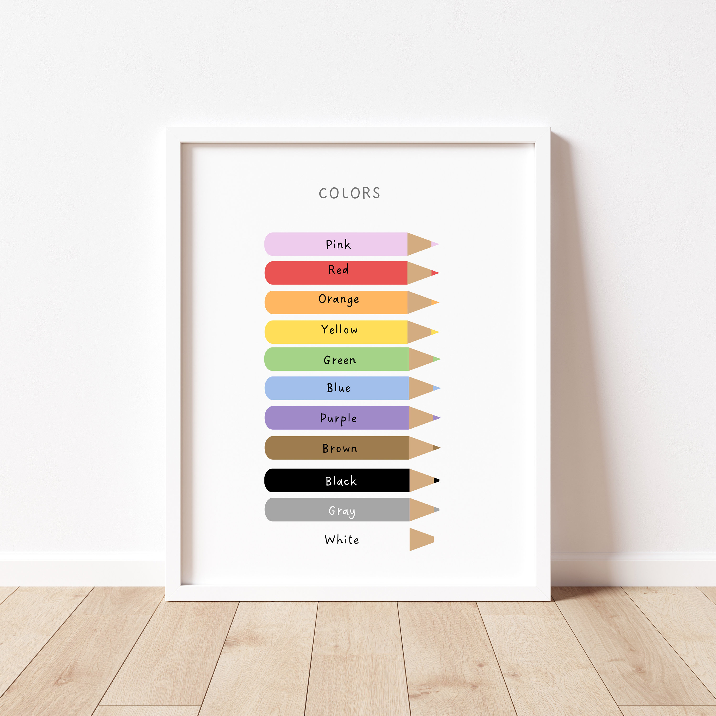 Colors Educational Print for Teaching Color Recognition-early Learning ...