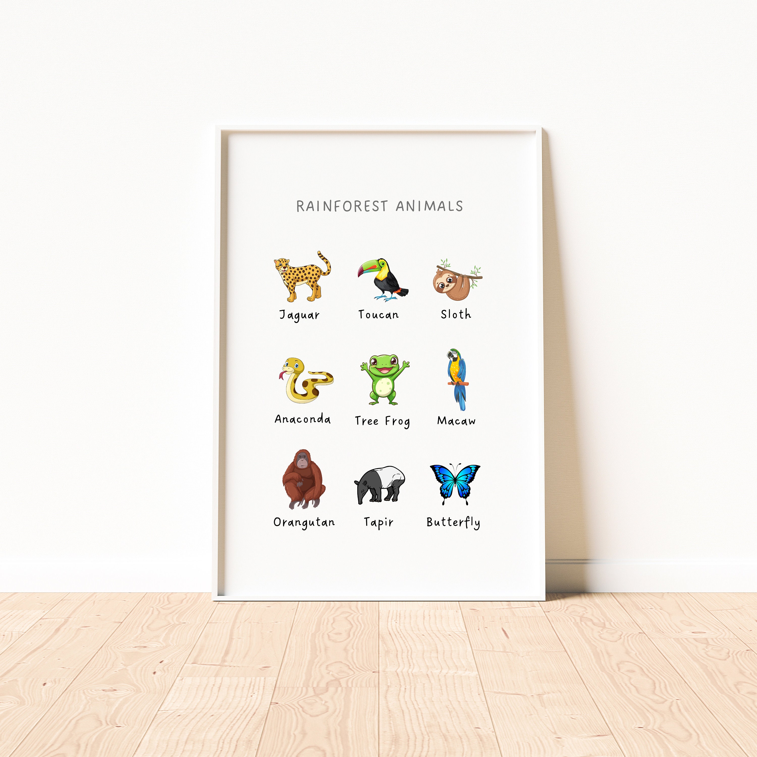 Animal Kingdom Rainforest Animals Poster for Speech Therapy Office ...