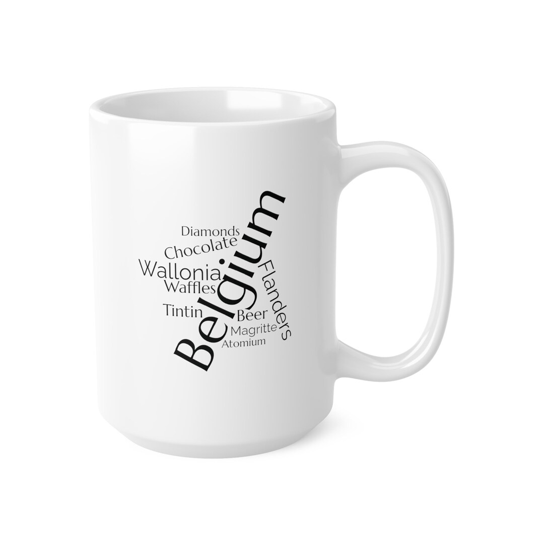 Belgium Word Mug, Local Mug, Geography Mug, Gift, Mug, Coffee Cup, Word ...