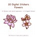 20 Flowers Digital Sticker for Digital Planner 30% for 3 Items - Etsy