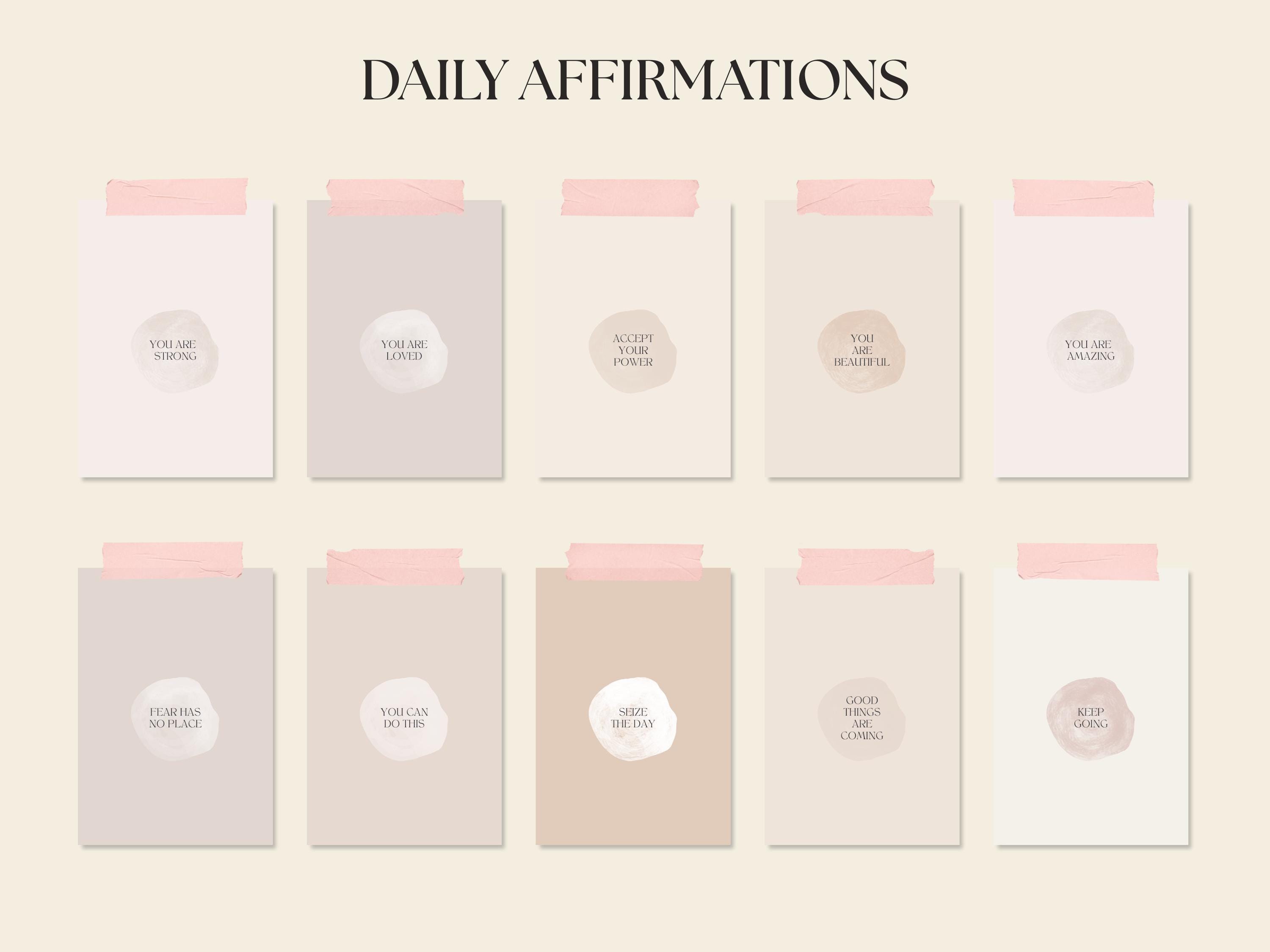 Cards Etsy Listing Images Template, Flash Card and Affirmation Cards ...