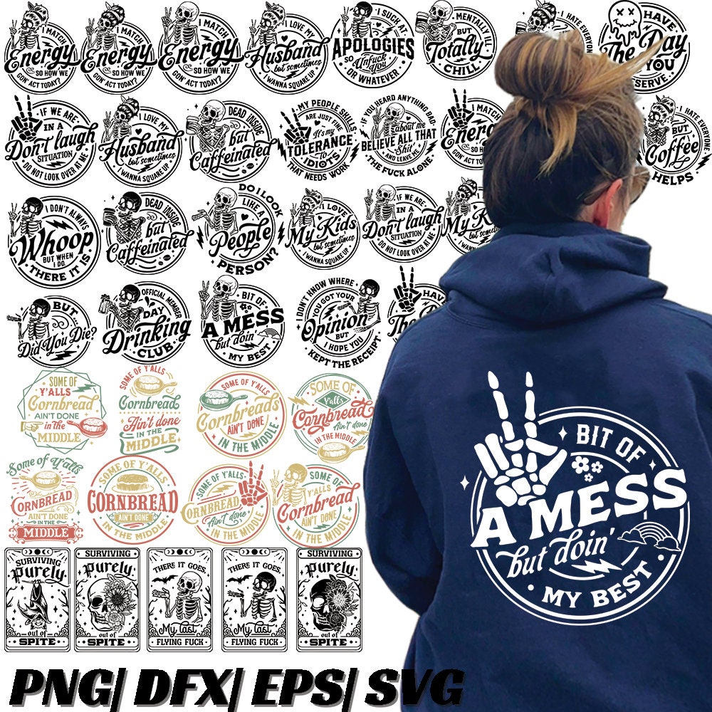 100 Designs Snarky Skulls SVG, Adult Humor Svg, Sarcastic Bundle Svg ...