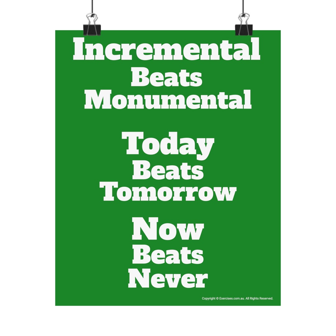 Action-taking Motivational Wall Poster (the Perfect Motivational Quote ...