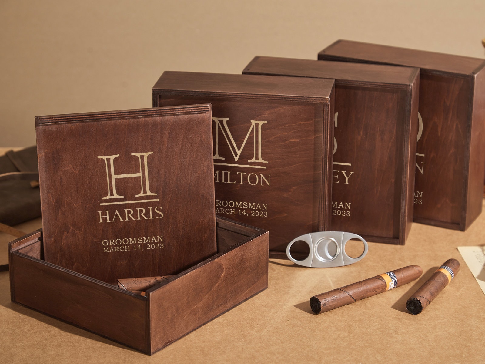 Groomsmen Cigar Box Groomsmen Gifts Groomsmen Proposal Box Groom Gift ...