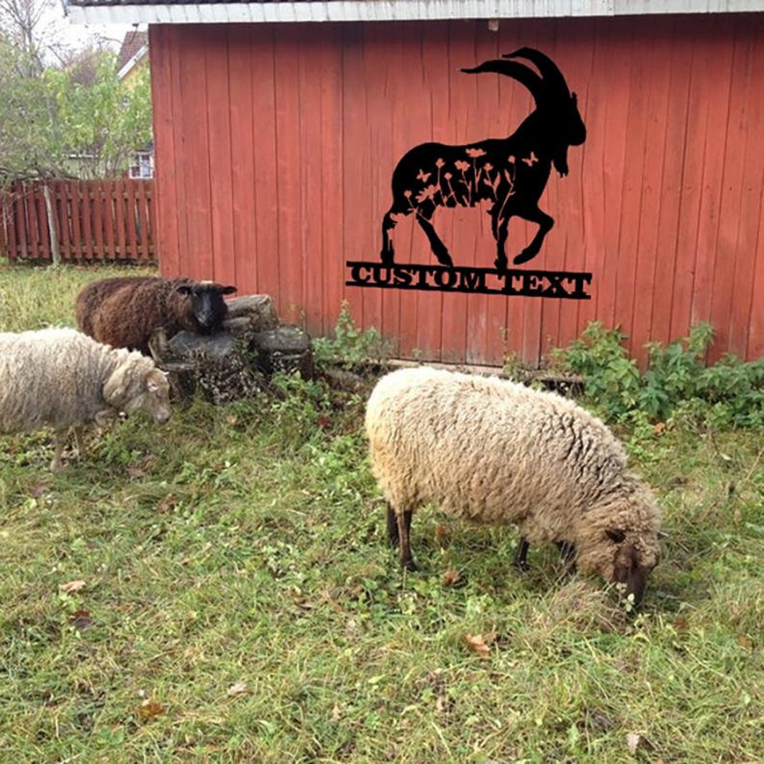 Custom Goat Farm Sign,farm Metal Sign,metal Goat Sign,personalized Goat ...
