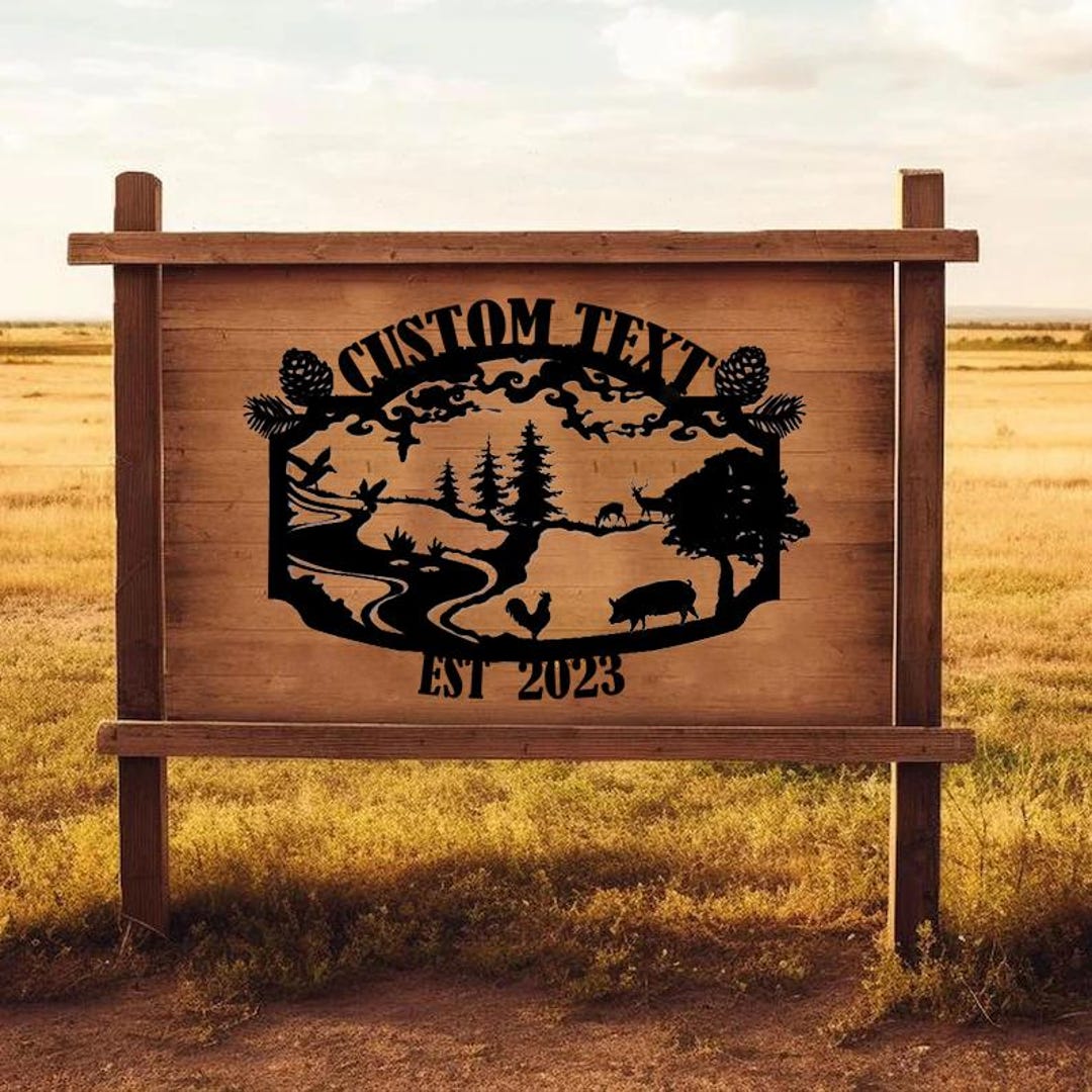 Personalized Metal Ranch Name Sign, Farm House Sign ，custom Farm House ...