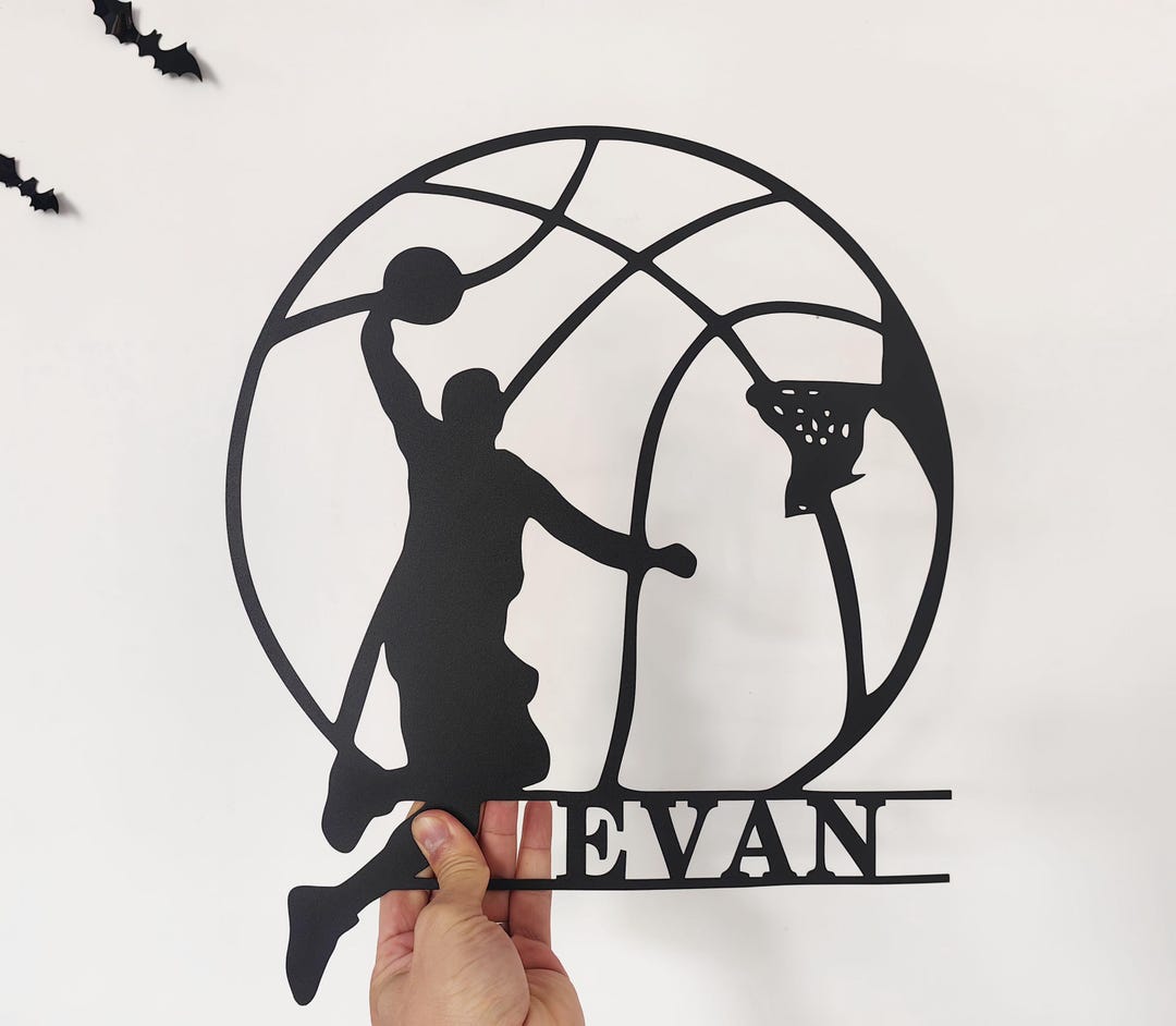 Custom Basketball Name and Number Metal Sign LED Light,basketball Metal ...