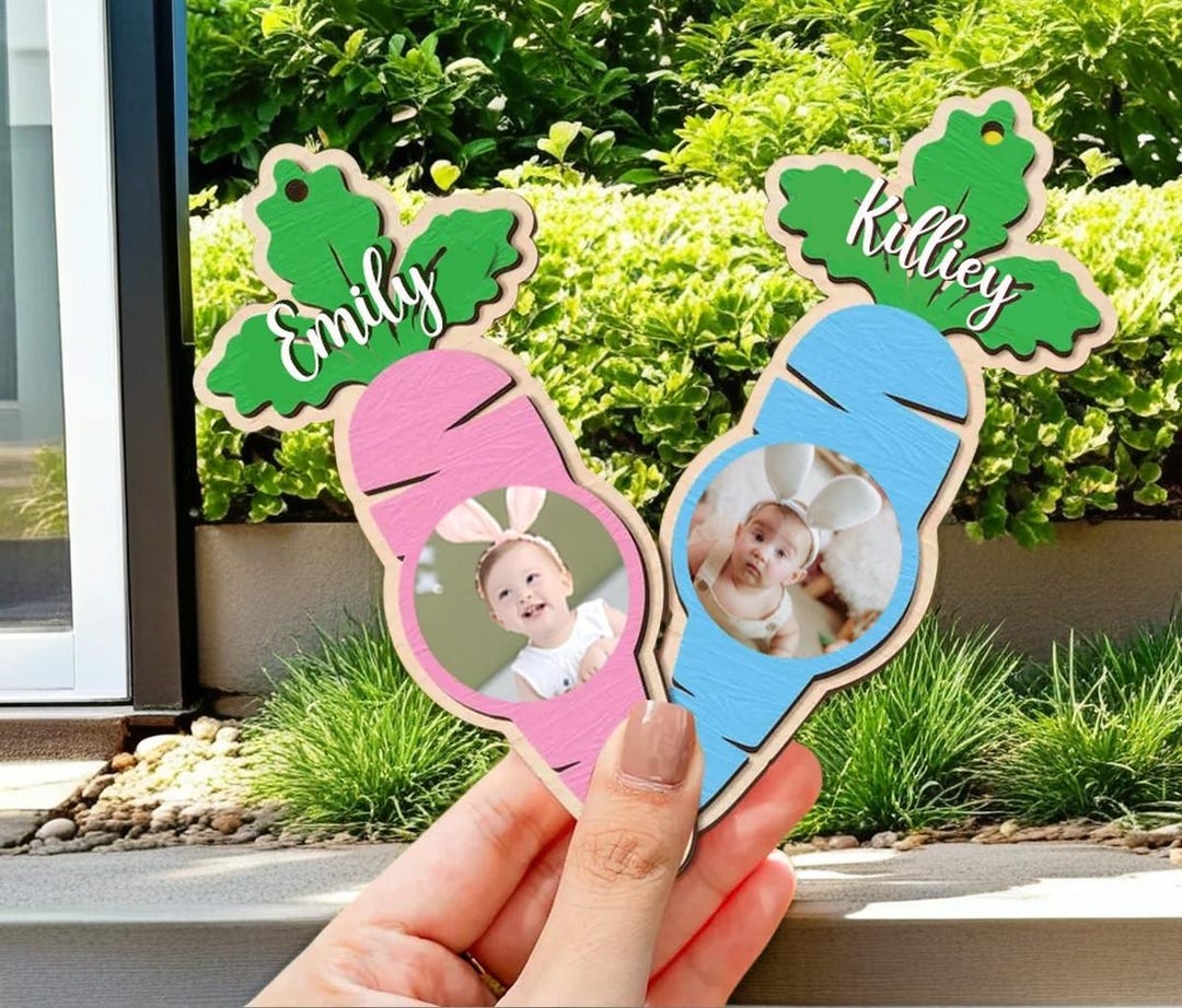 Custom Carrot Easter Name Tag, Carrot Name Tag for Kids Basket Decor ...