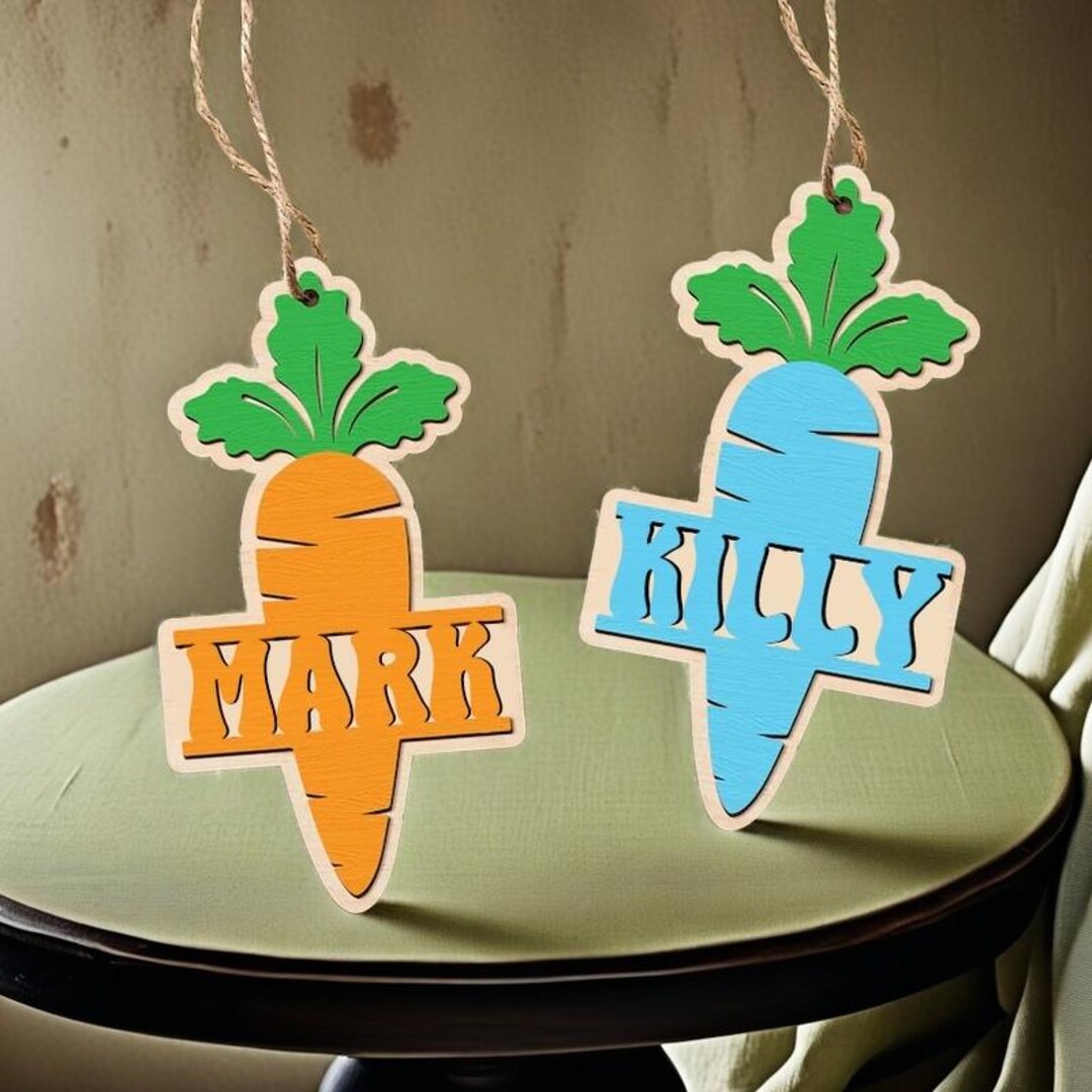 Easter Basket Tag Carrot Tag Basket Tag Personalized Easter Basket Tag ...