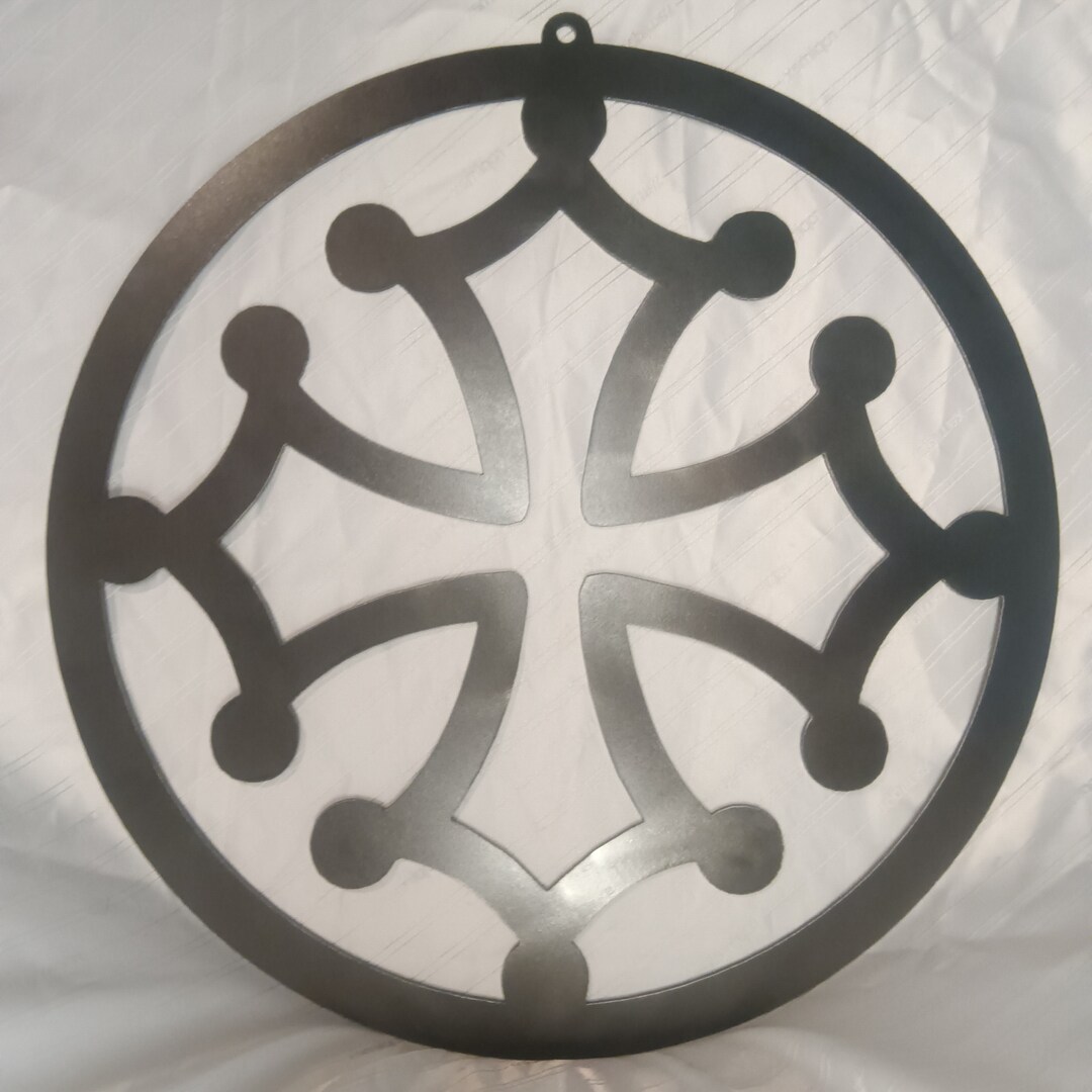 Occitan Cross 1 Unique Plasma Cut Steel Wall Art Handcrafted Diameter ...