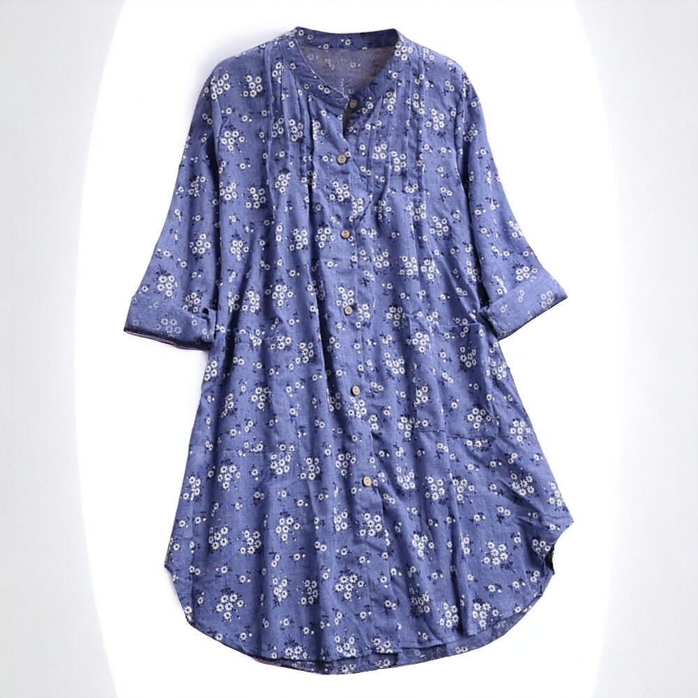 Spring/summer Ladies Casual but Chic Plus Size Tunics Flower & Striped ...