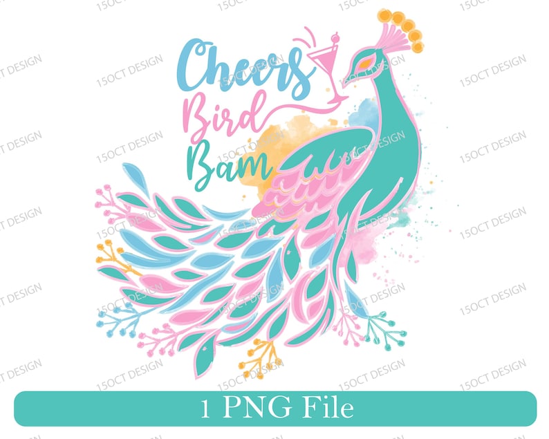 Peacock Mahjong Tile Watercolor: Cheers Bird Bam Png,peacock Clipart ...