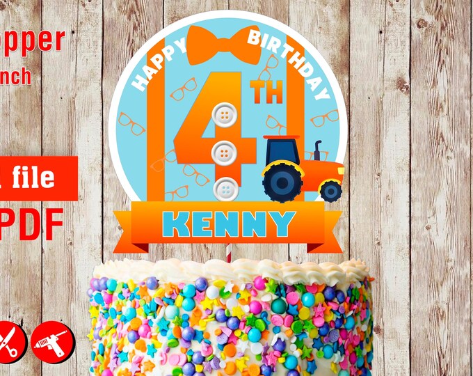 Blippi Cake Topper, Blippi Birthday Cake Topper, Kids Birthday Cake ...