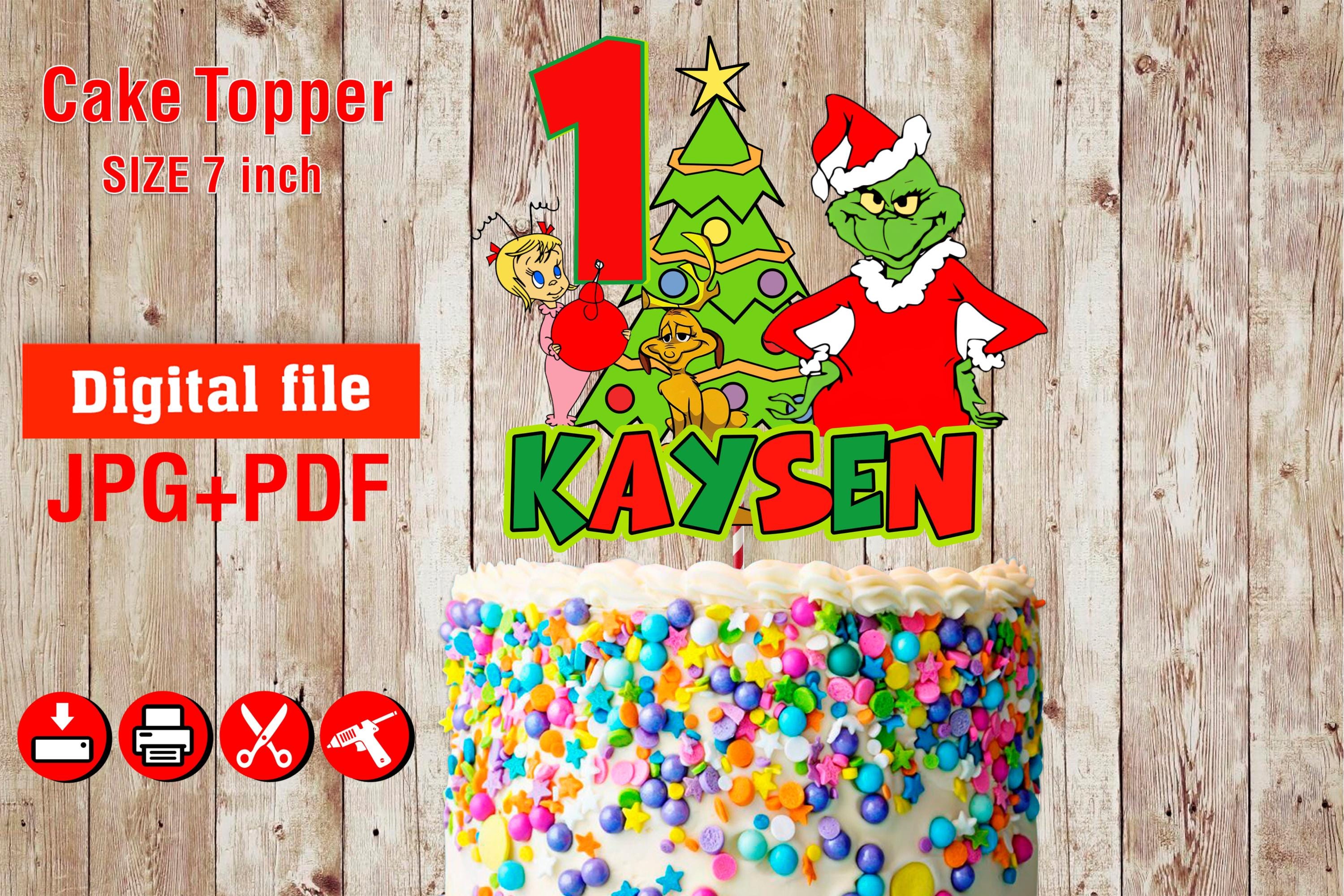 Personalized DIGITAL File Cake Topper Digital File ONLY Cake Topper ...