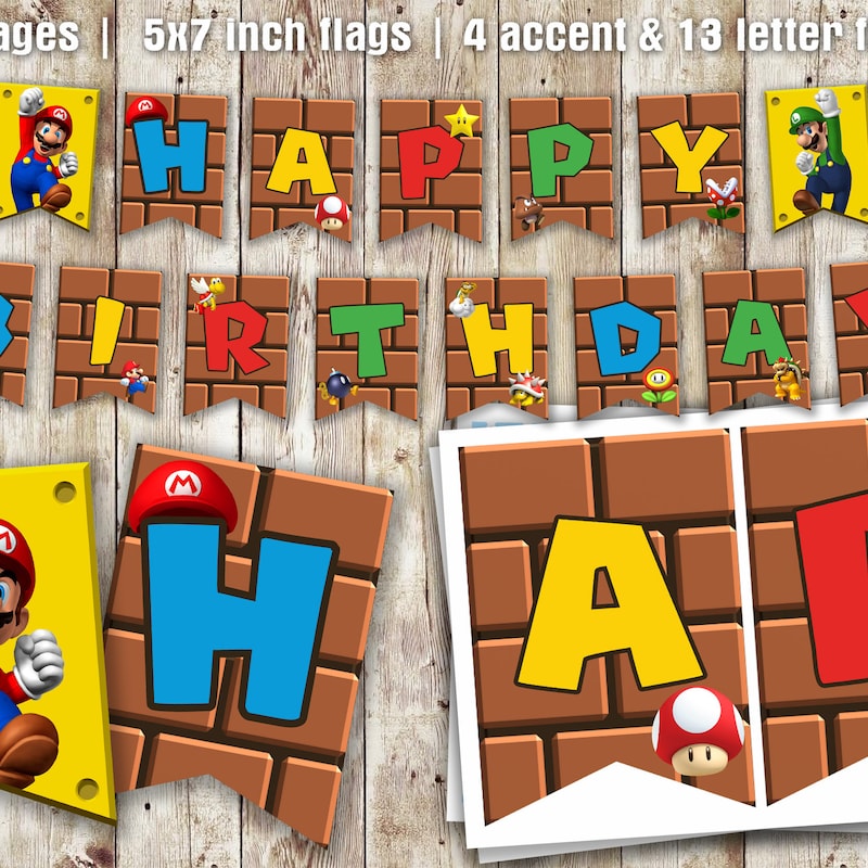 Mario Kart Banner - Etsy