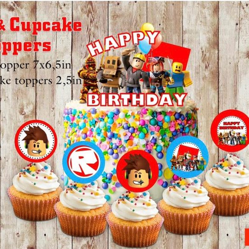 Roblox Cupcake Toppers - Etsy Australia