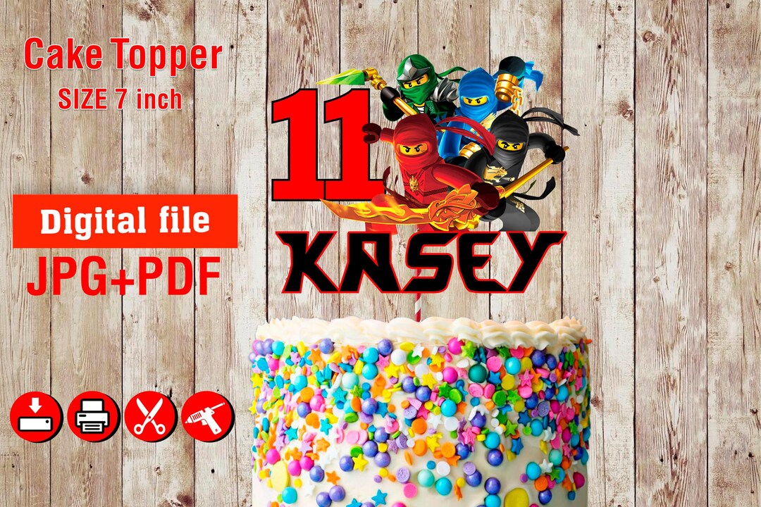 Personalized DIGITAL File Cake Topper - Digital File ONLY- Cake Topper ...