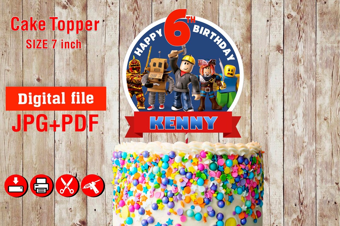 Personalized DIGITAL File Cake Topper Digital File ONLY Cake Topper ...