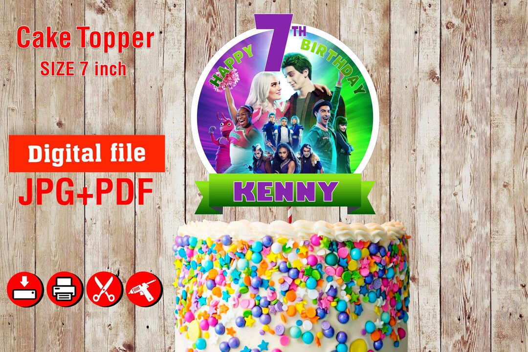 Personalized DIGITAL File Cake Topper Digital File ONLY Cake Topper ...