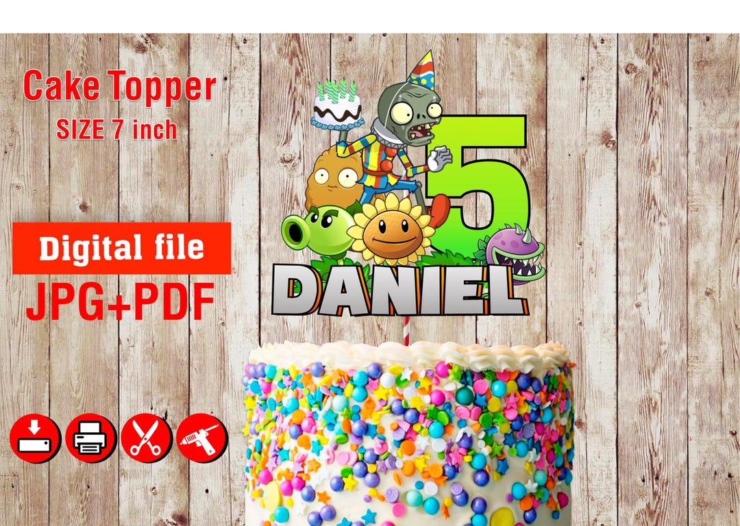 Personalized DIGITAL File Cake Topper Digital File ONLY Cake Topper ...