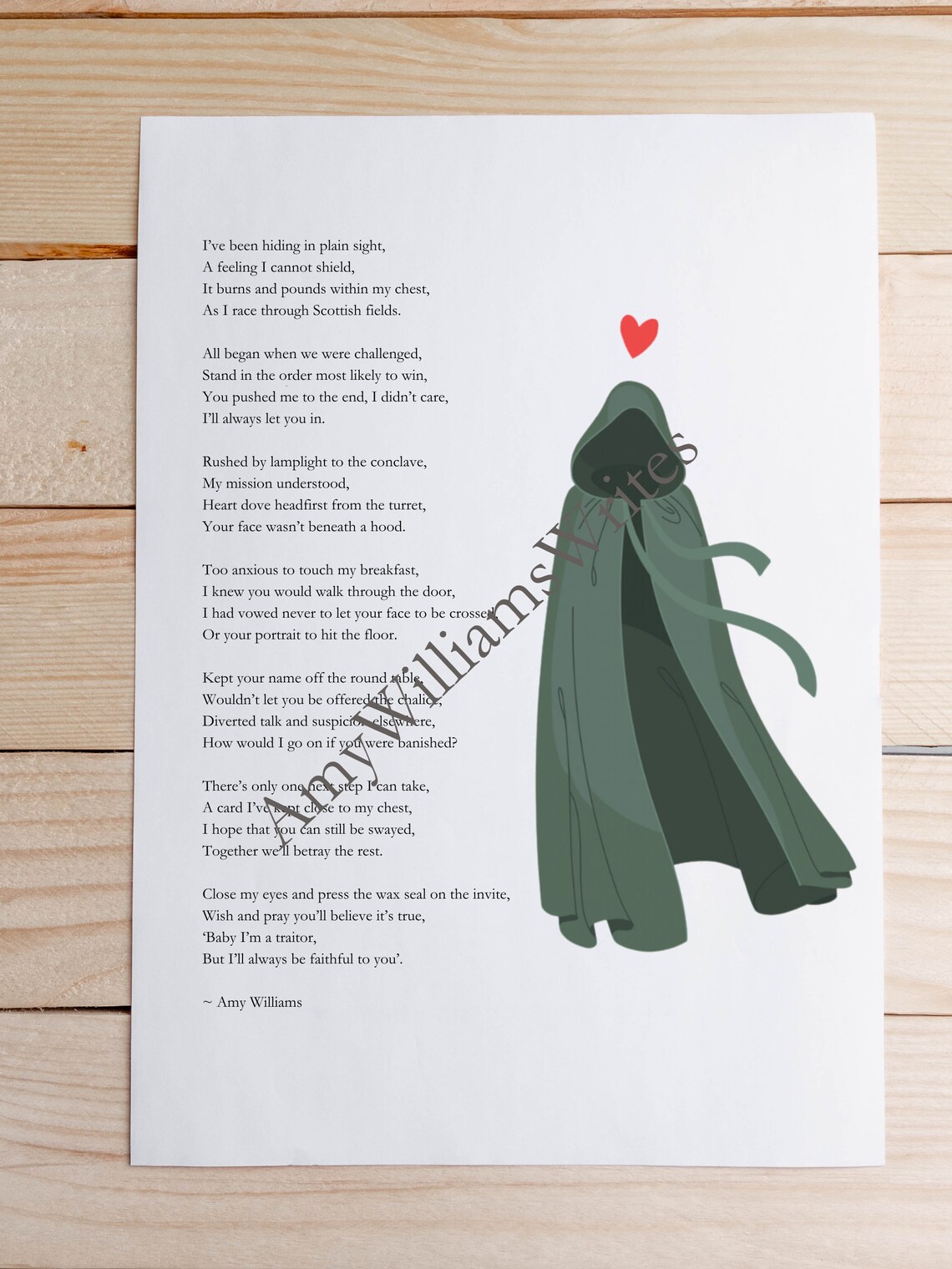 Original Poem - the Traitors - A Love Story - DIGITAL DOWNLOAD - Etsy