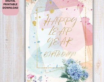 Happy Leap Year Birthday Card - Etsy