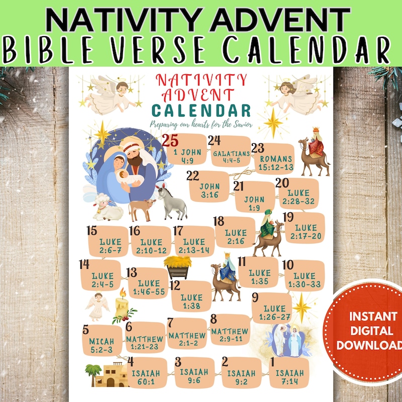 Christian Advent Calendar - Etsy