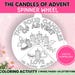 Advent Craft for Kids Spinner Wheel, Advent Candle Wreath Coloring ...