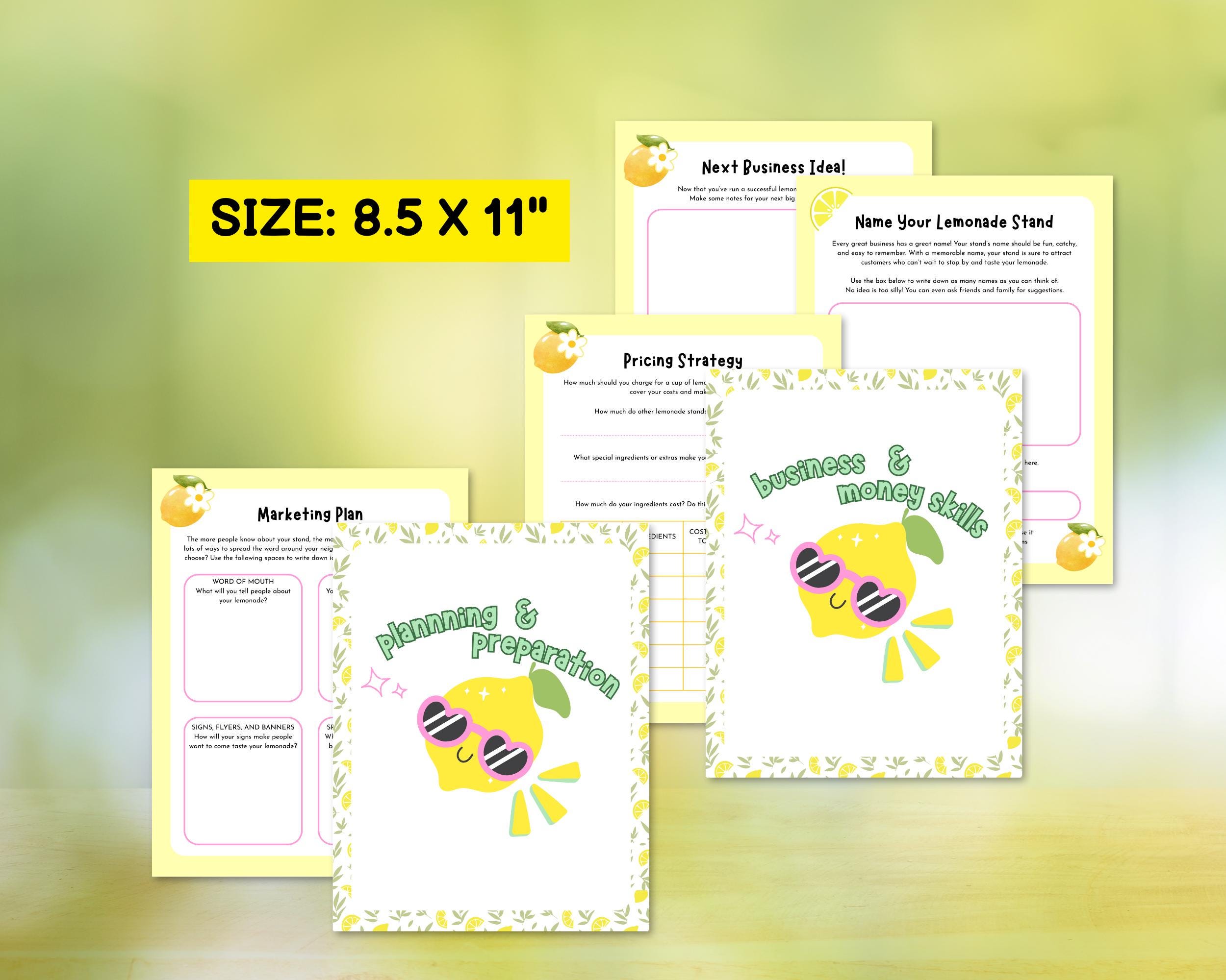 Lemonade Stand Business Plan: Kids Entrepreneur Activity (PDF ...