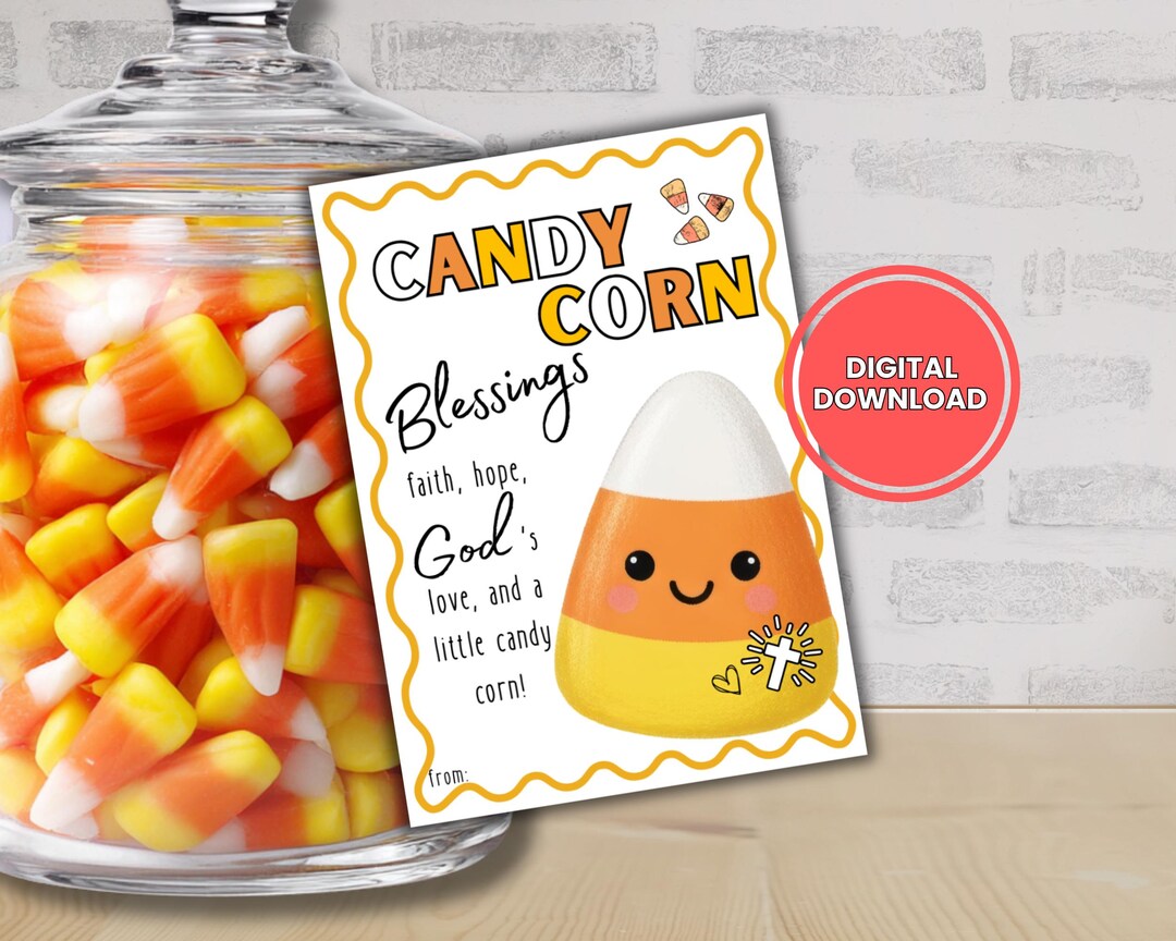 Christian Halloween Tag, Printable Candy Corn Tag, Candy Blessings ...
