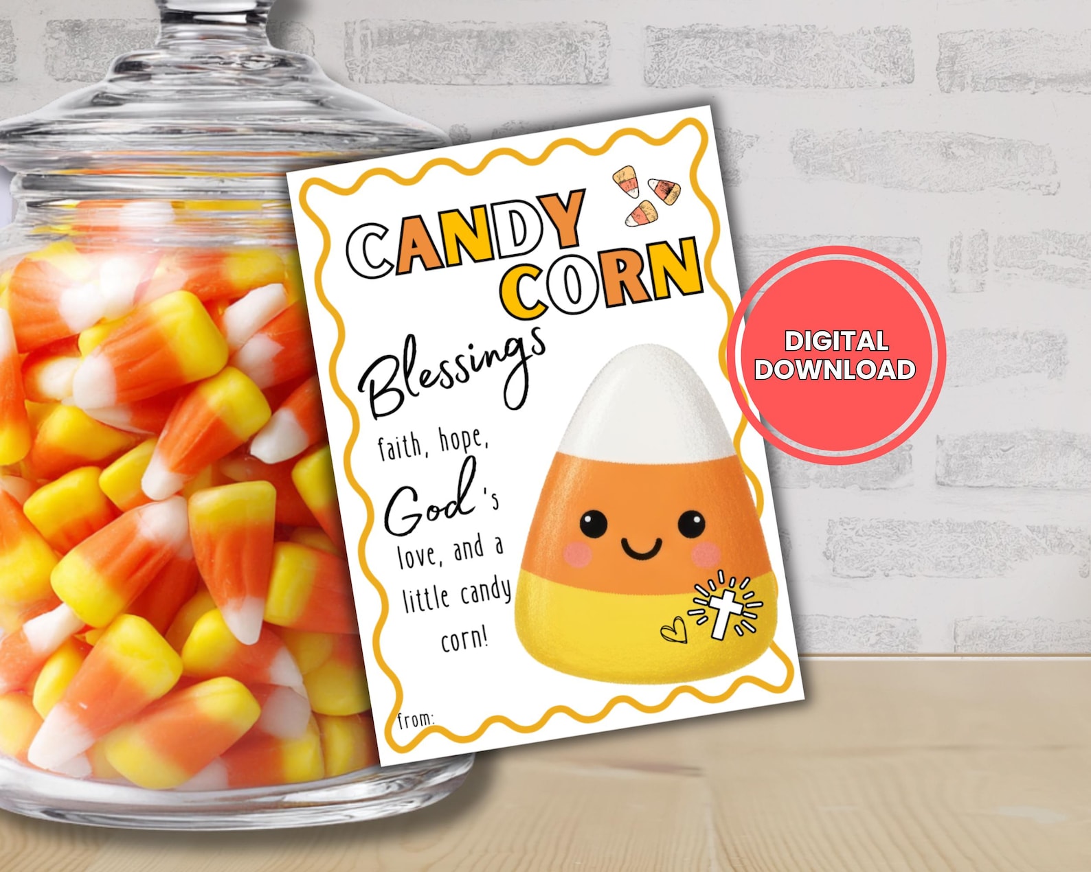 Christian Halloween Tag, Printable Candy Corn Tag, Candy Blessings ...