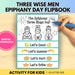 Three Wise Men Flipbook Craft for Kids, Epiphany Day Coloring Activity ...